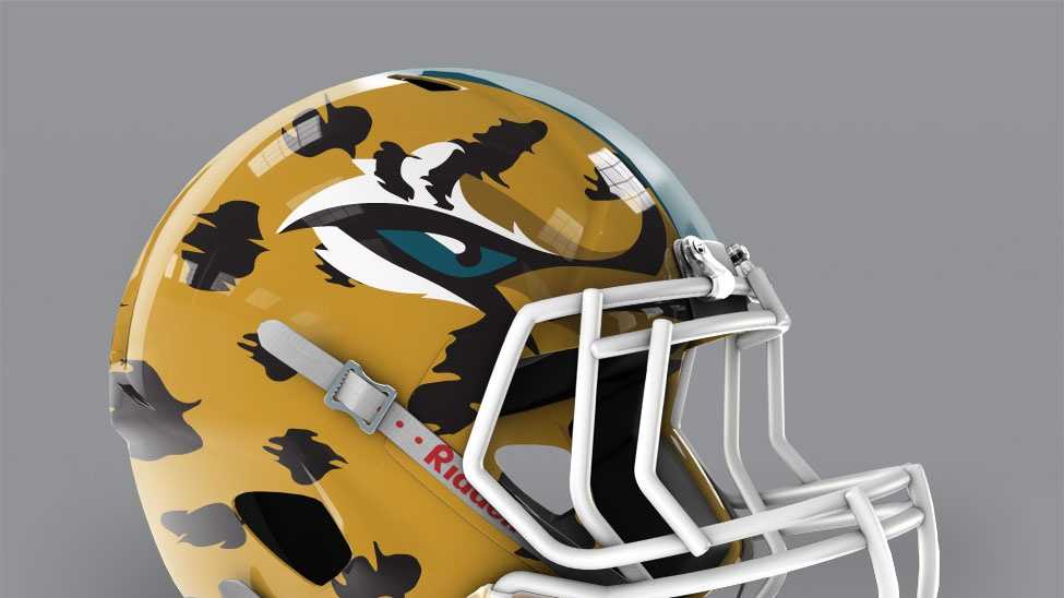 Designer gives NFL team helmets a bold makeover