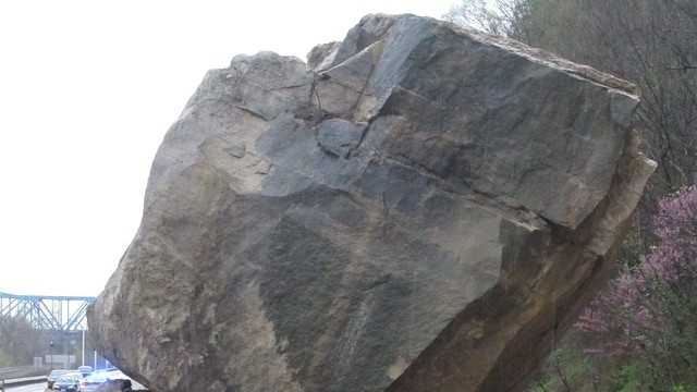 Massive rock falls on highway