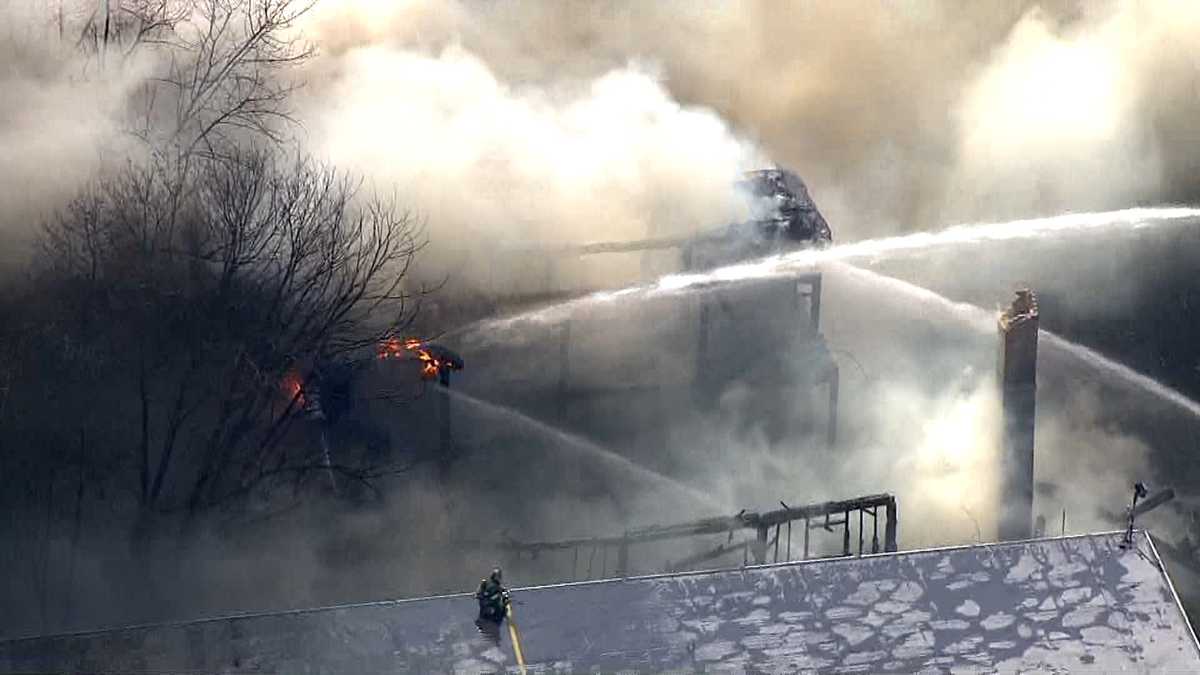 Massive fire at Gardner warehouse seen from miles away