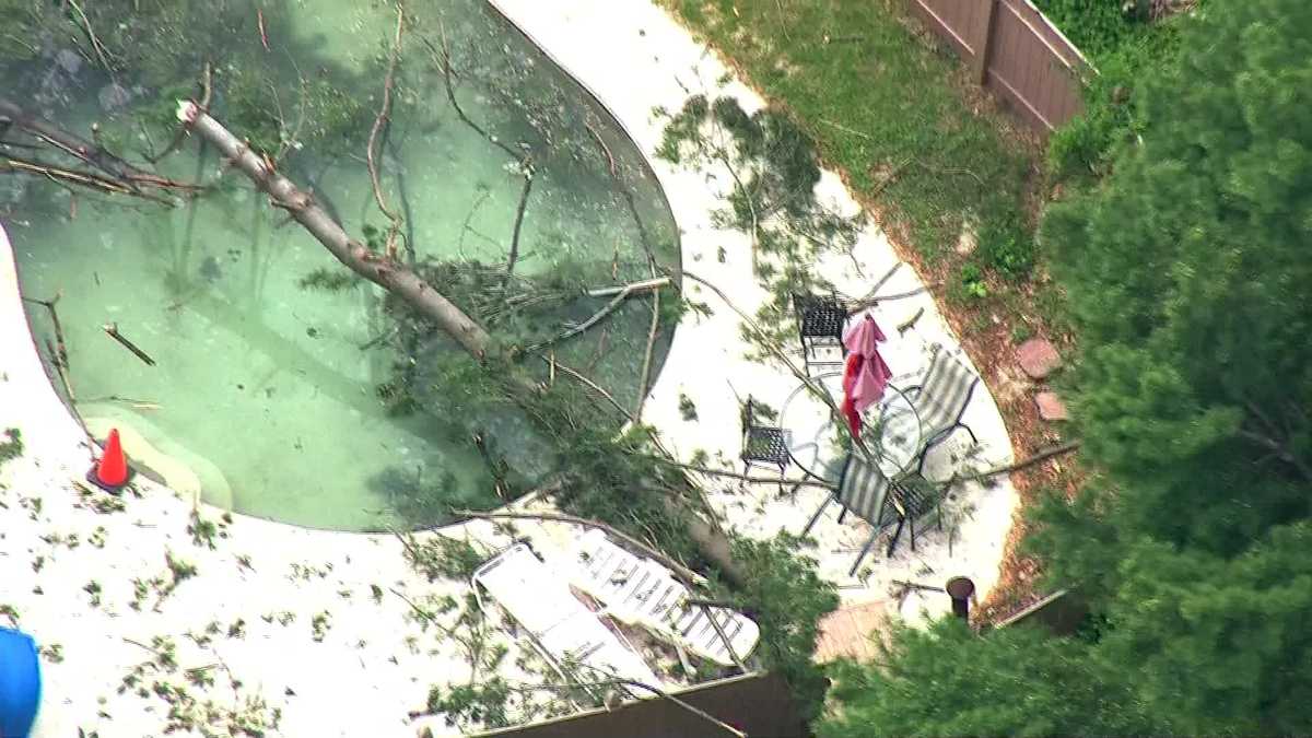 Microburst downs trees, damages homes in Methuen