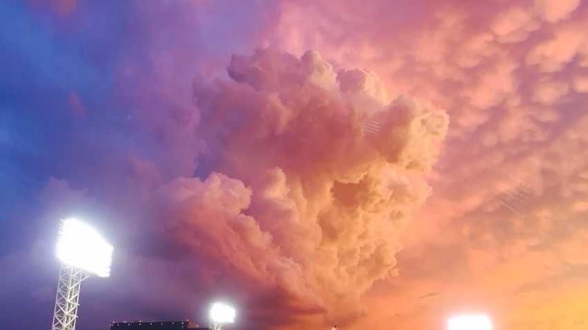 Photos: Spectacular sunset post-storm at Fenway