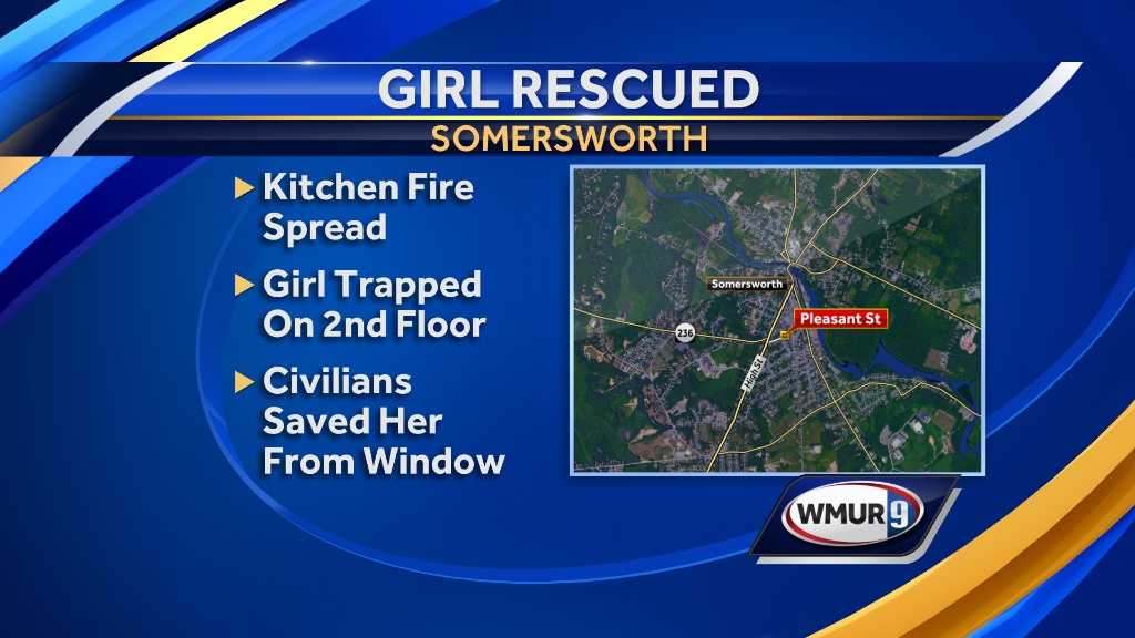 Men rescue girl from burning home