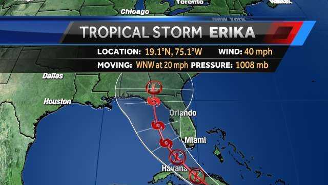 Tropical storm Erika dissipates as a tropical cyclone