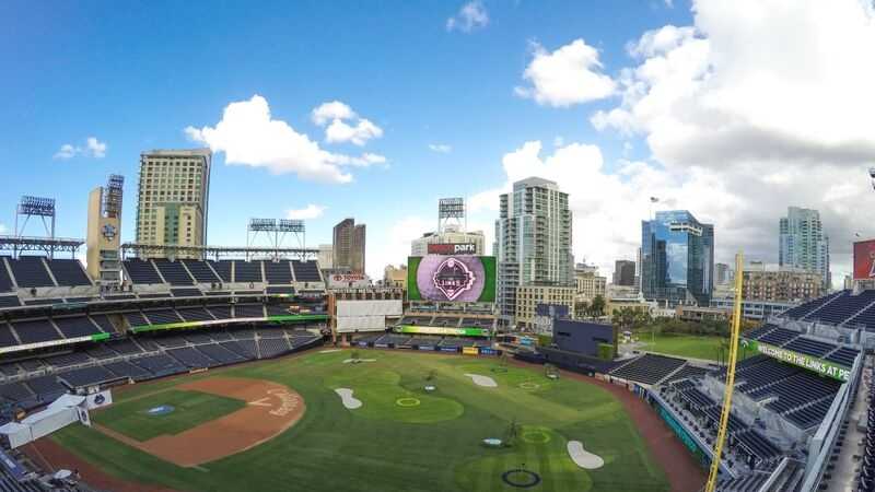Baseball stadium turned into 9-hole golf course