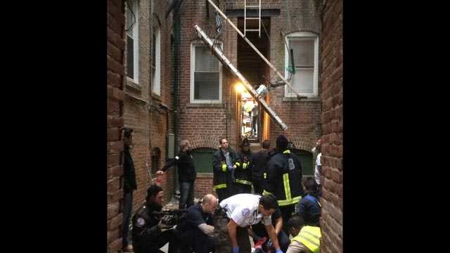 Man injured after North End staging collapse