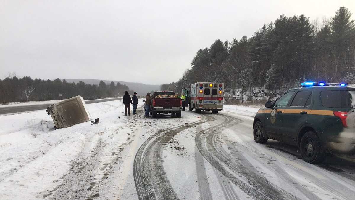 Multiple crashes reported on snow-covered interstate