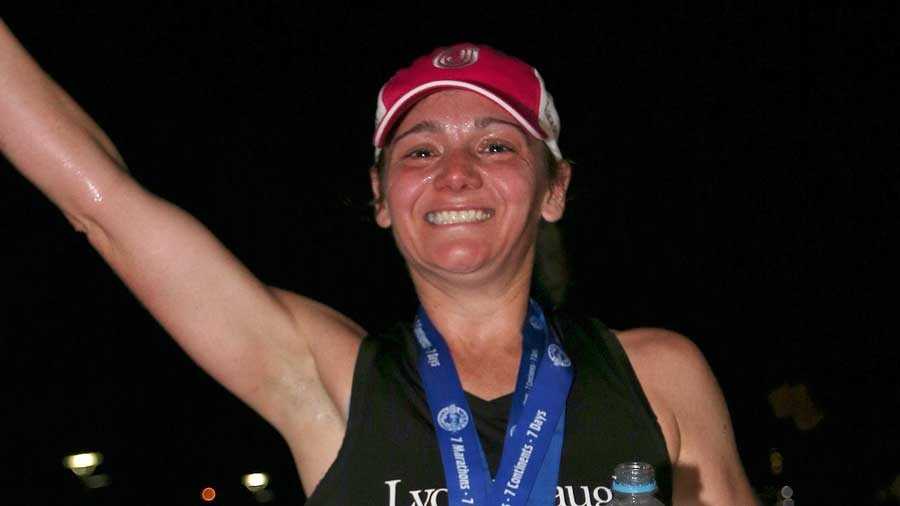 Belmont woman wins 7 marathons, 7 days, 7 continents