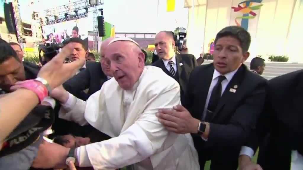 Pope Francis angry after mishap in Mexico