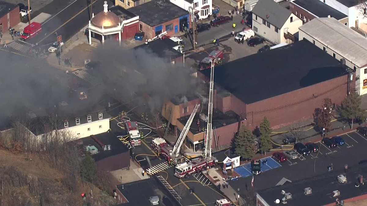 Large fire breaks out on Main Street in Woburn