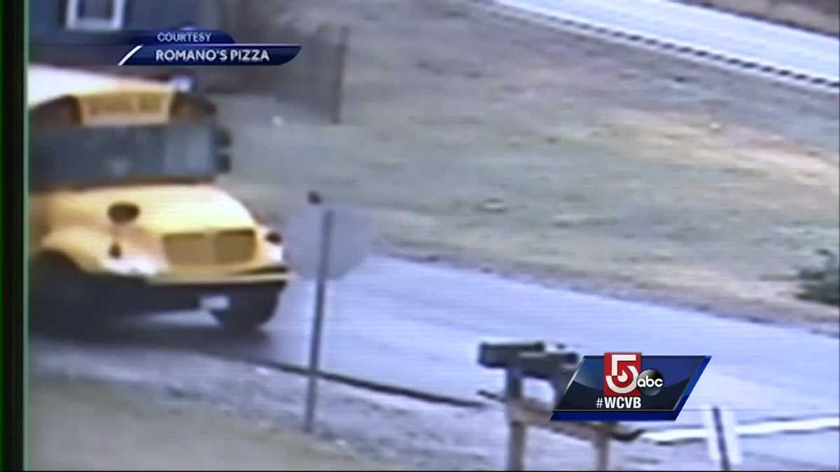 Object smashes through school bus window