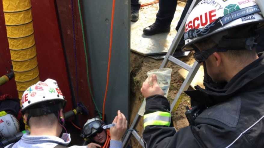 Contractor rescued from collapsed trench in good condition