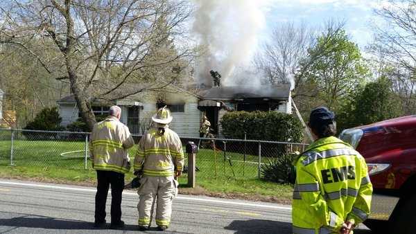 House fire closes street in Medway