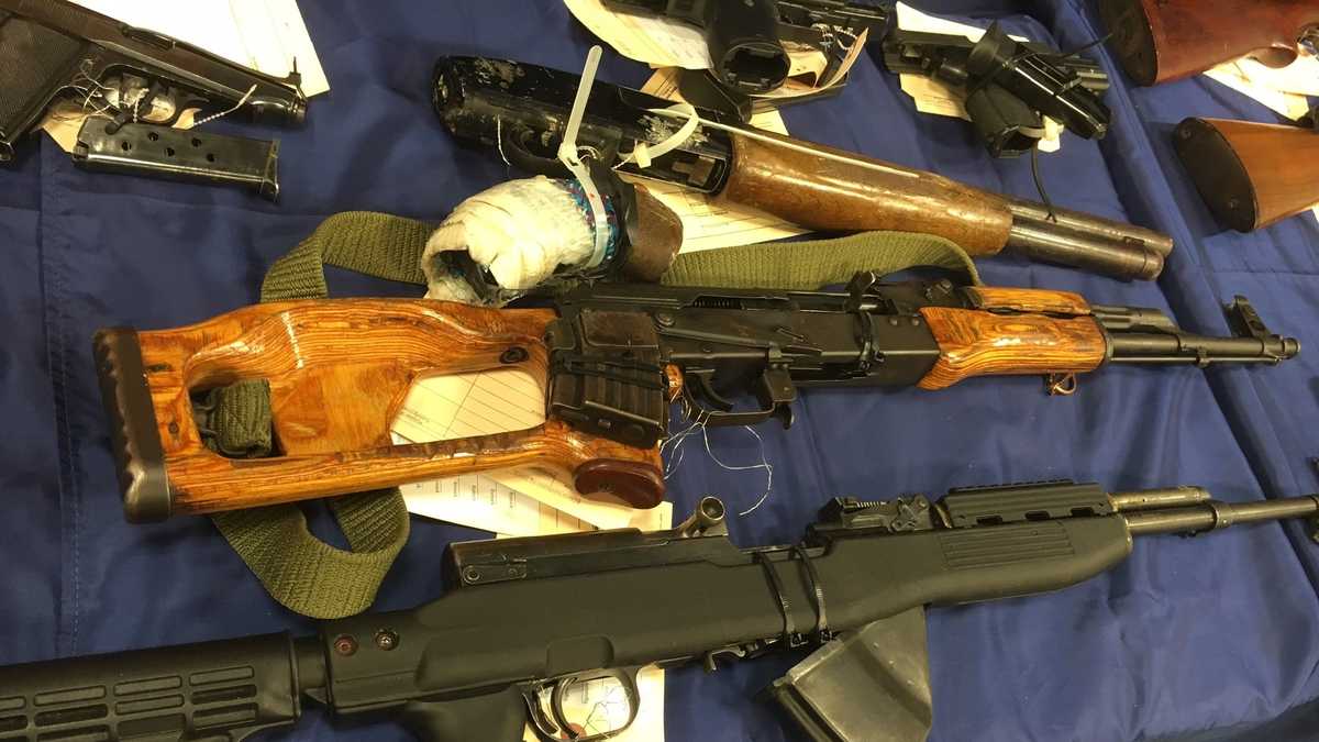 Guns confiscated during raids