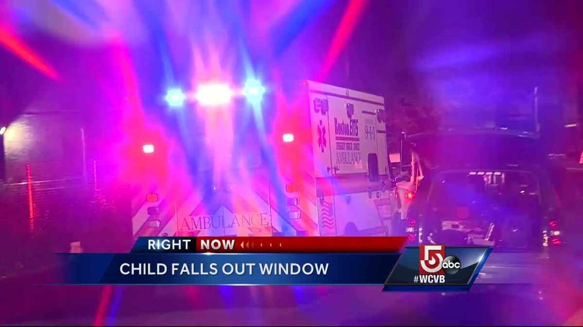Child falls out window