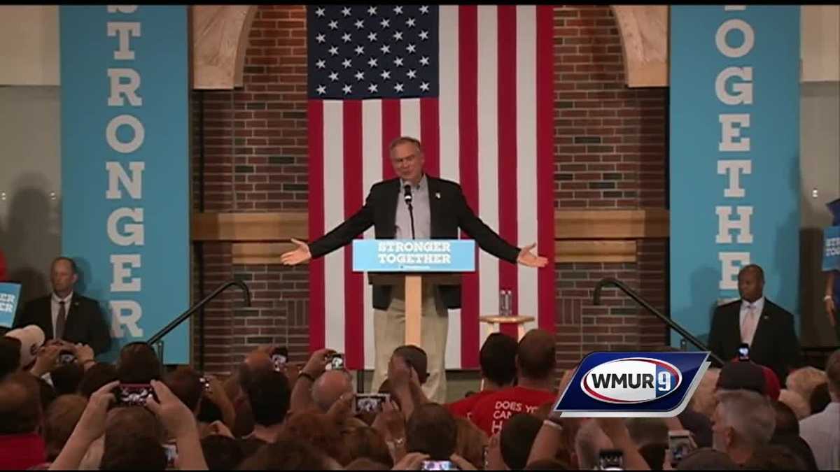 Tim Kaine targets Trump during rally at St. Anselm College
