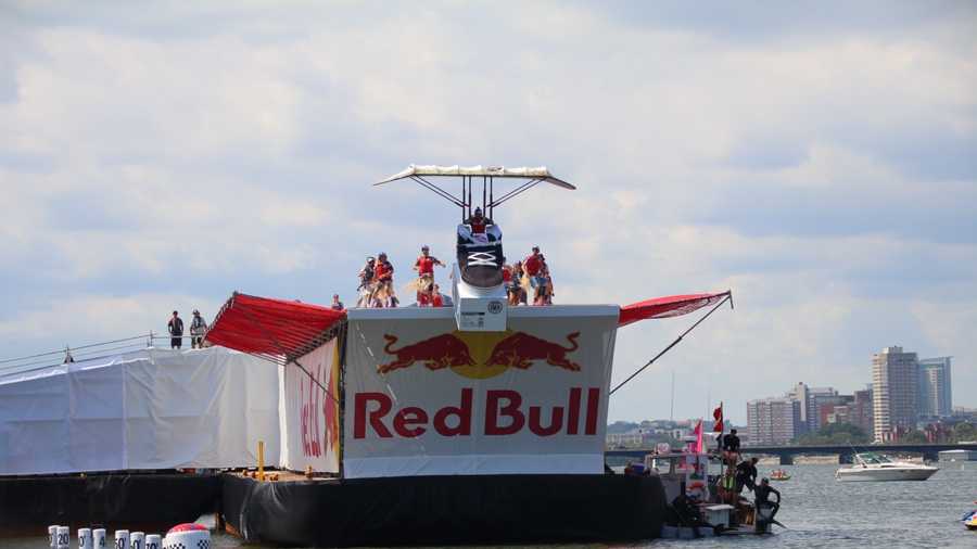Amateur aviators test flying contraptions at Red Bull's Flugtag
