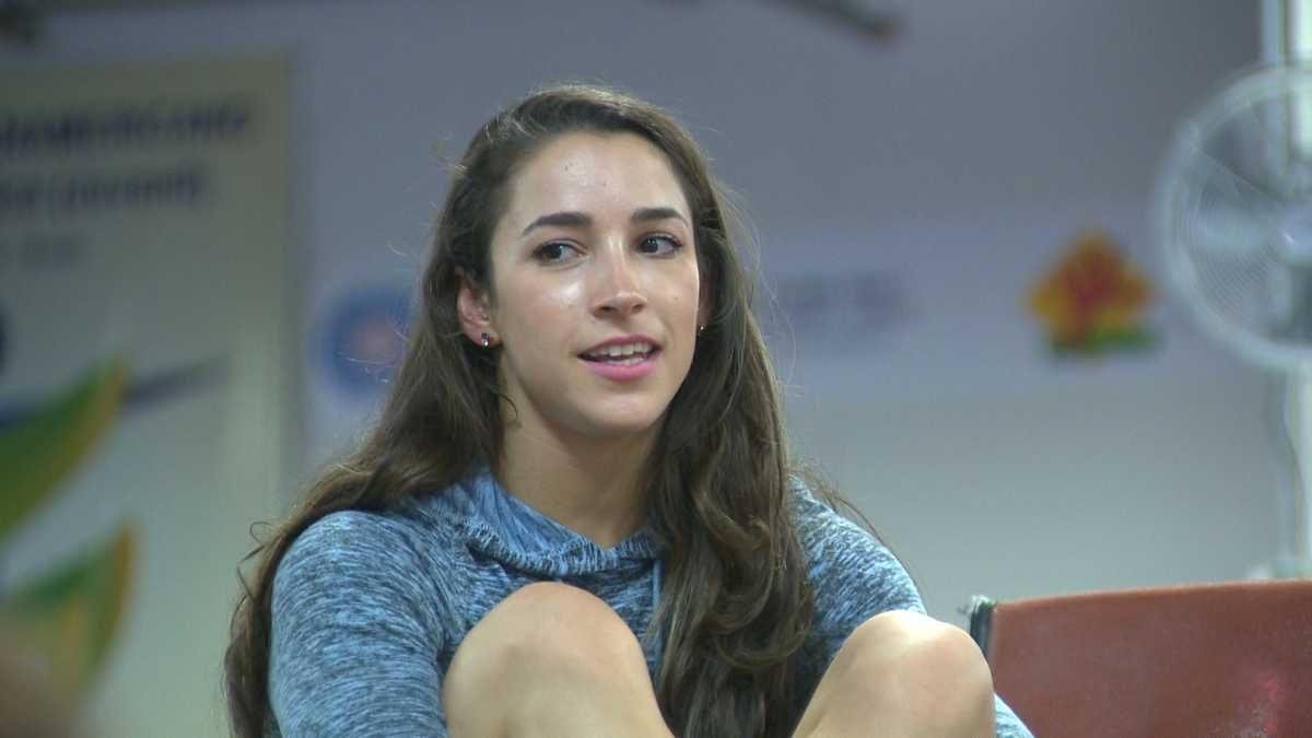 Olympic medalist Aly Raisman returns home to Massachusetts