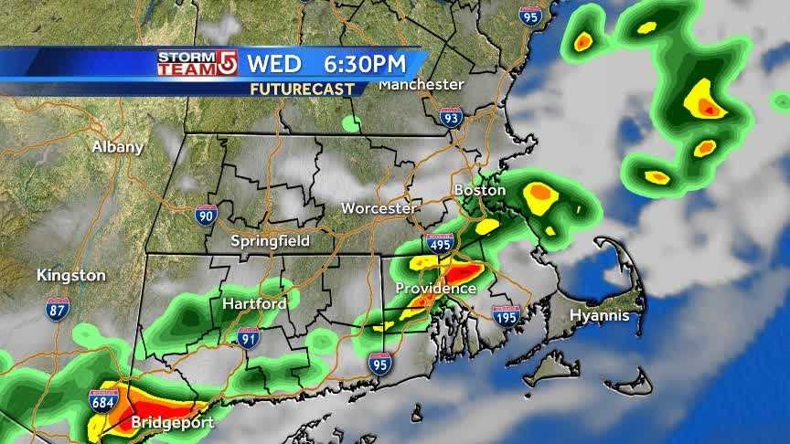 Storms bringing brief downpours, gusty winds across Mass.