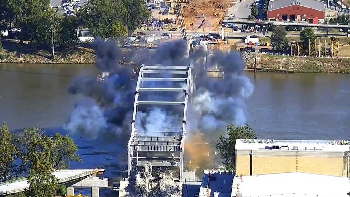 Implosion fail! Explosives fail to bring down nearly 100-year-old bridge