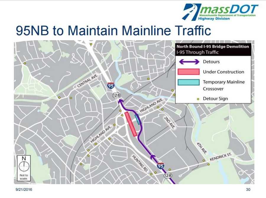 Traffic warning: Route 128/I-95 weekend closures, detour plans