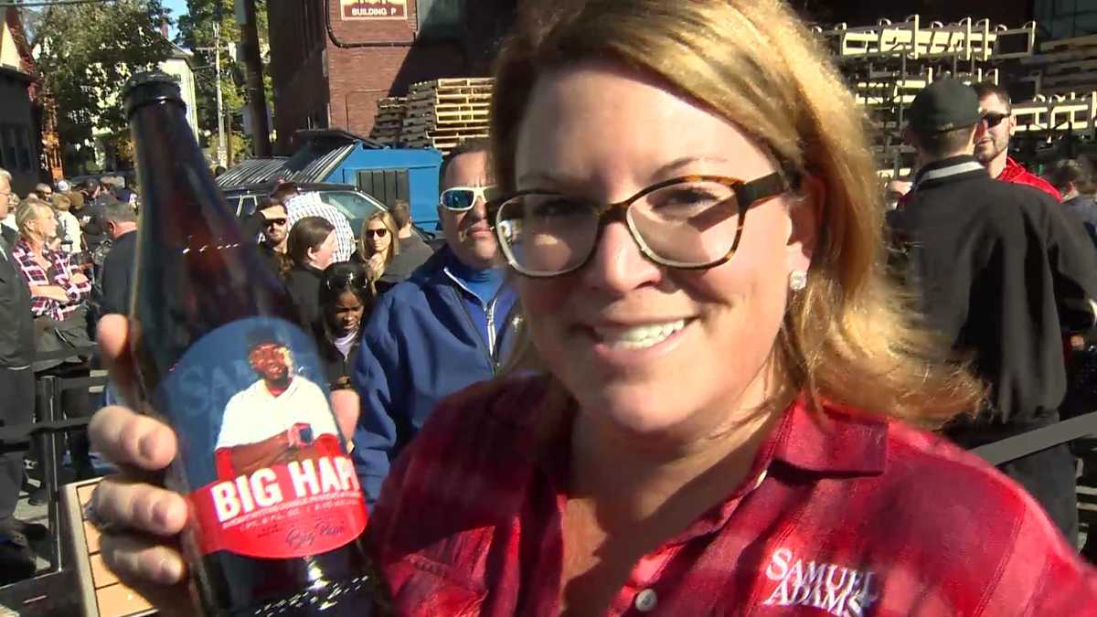 Huge line forms for limited-edition 'Big Hapi' specialty beer