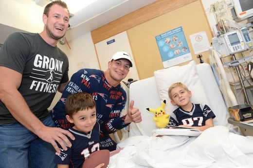 Gronk, in a onesie, makes surprise visit to Boston Children's Hospital