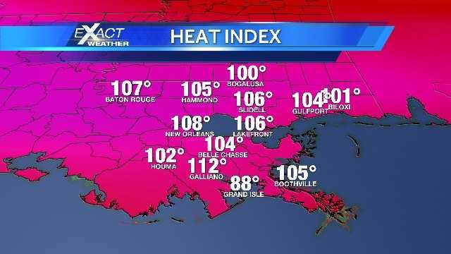 Dangerous heat levels rise in Louisiana