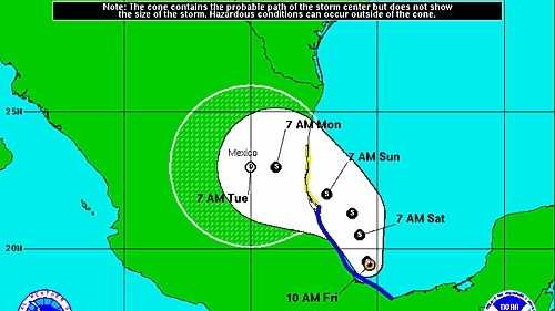 Tropical Storm Ingrid forms in the Gulf of Mexico