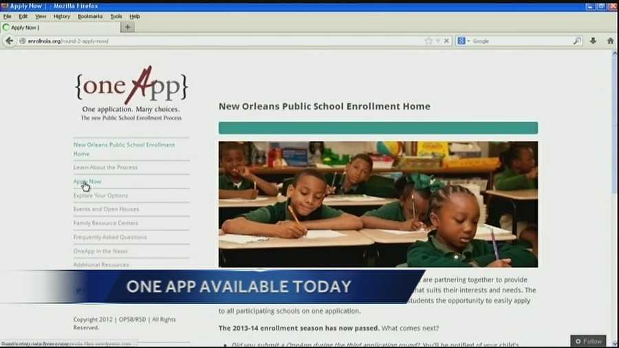 OneApp New Orleans school enrollment process for 2015 school year begins