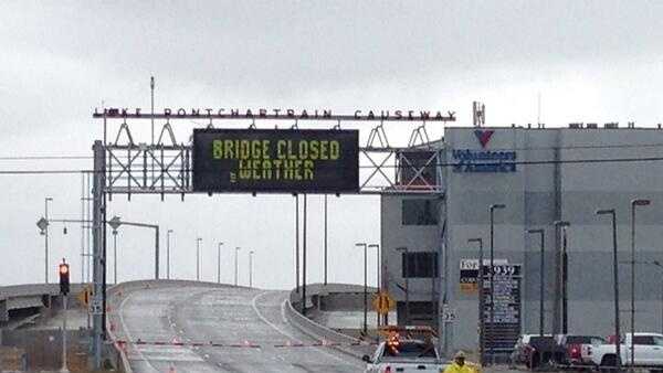 Causeway reopens after brief closure due to weather