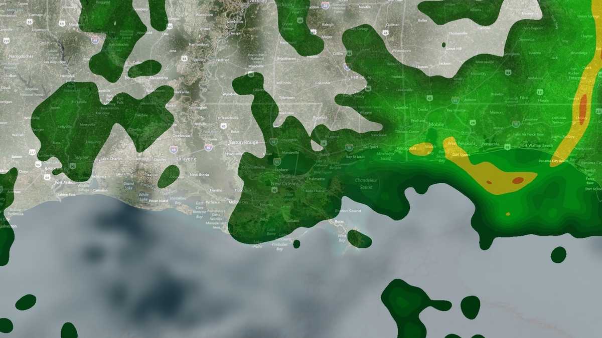 Hour-by-hour radar: Thunderstorms sweep across southeast Louisiana