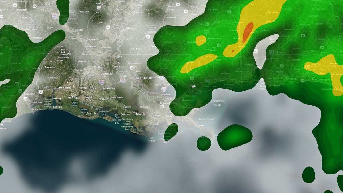 Hour-by-hour radar: Thunderstorms sweep across southeast Louisiana