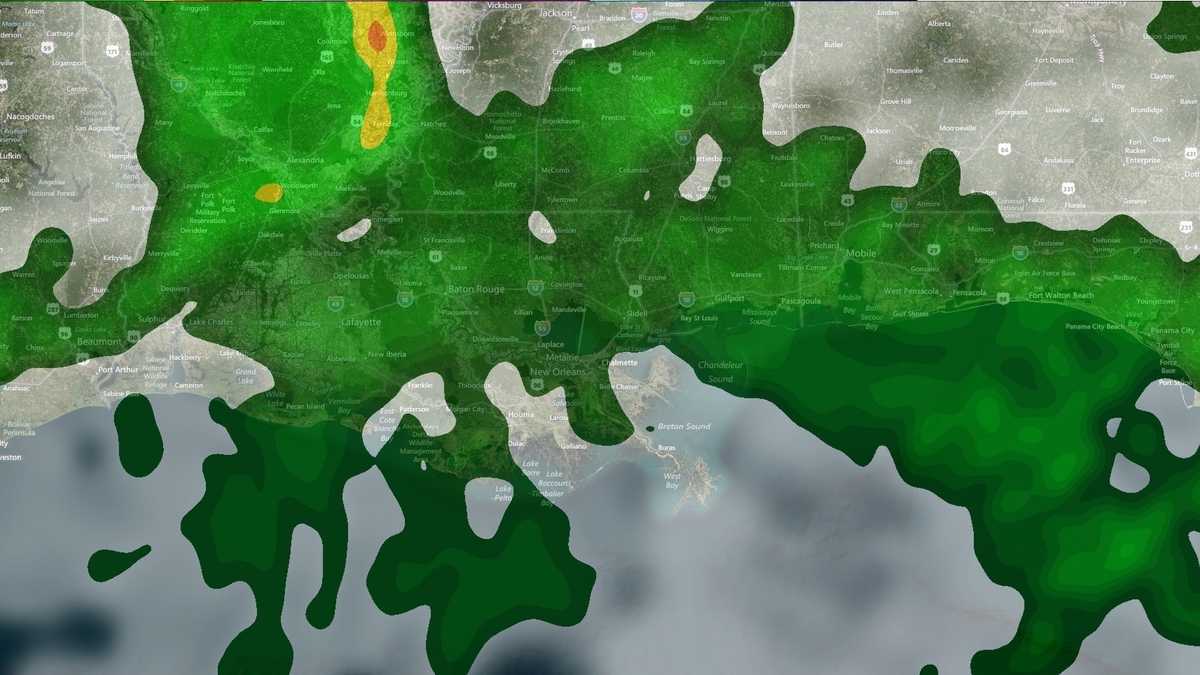 Hour-by-hour radar: Thunderstorms sweep across southeast Louisiana