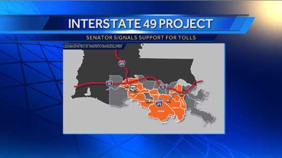U.S. senator signals support for tolls to pay for I-49 road project