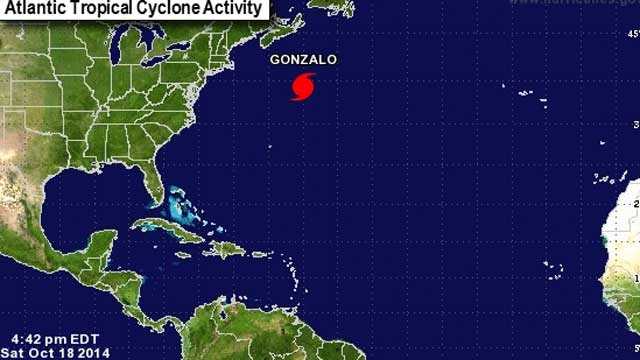 Hurricane Gonzalo continues path in Atlantic at Category 1 strength
