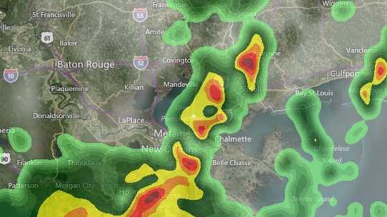 Hour-by-hour RADAR: Tuesday storms push through southeast Louisiana ...