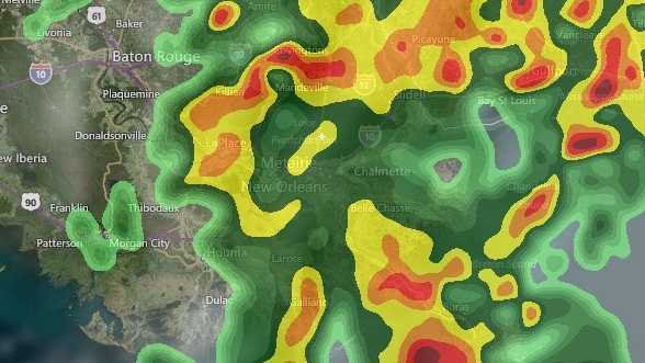 Hour-by-hour RADAR: Tuesday storms push through southeast Louisiana ...