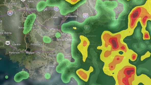 Hour-by-hour RADAR: Tuesday storms push through southeast Louisiana ...