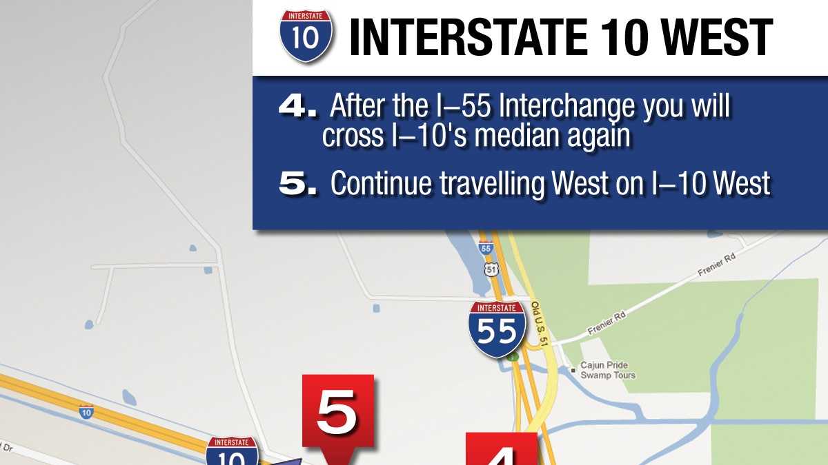 I-10 West Contraflow Maps