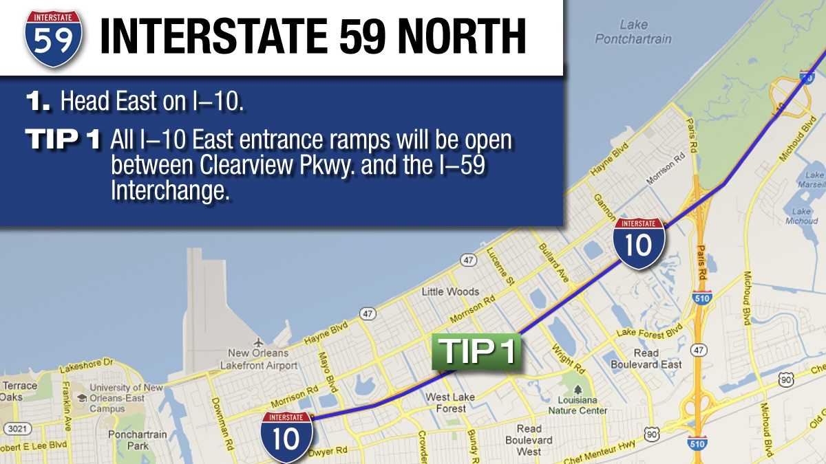 I-59 North Contraflow Maps