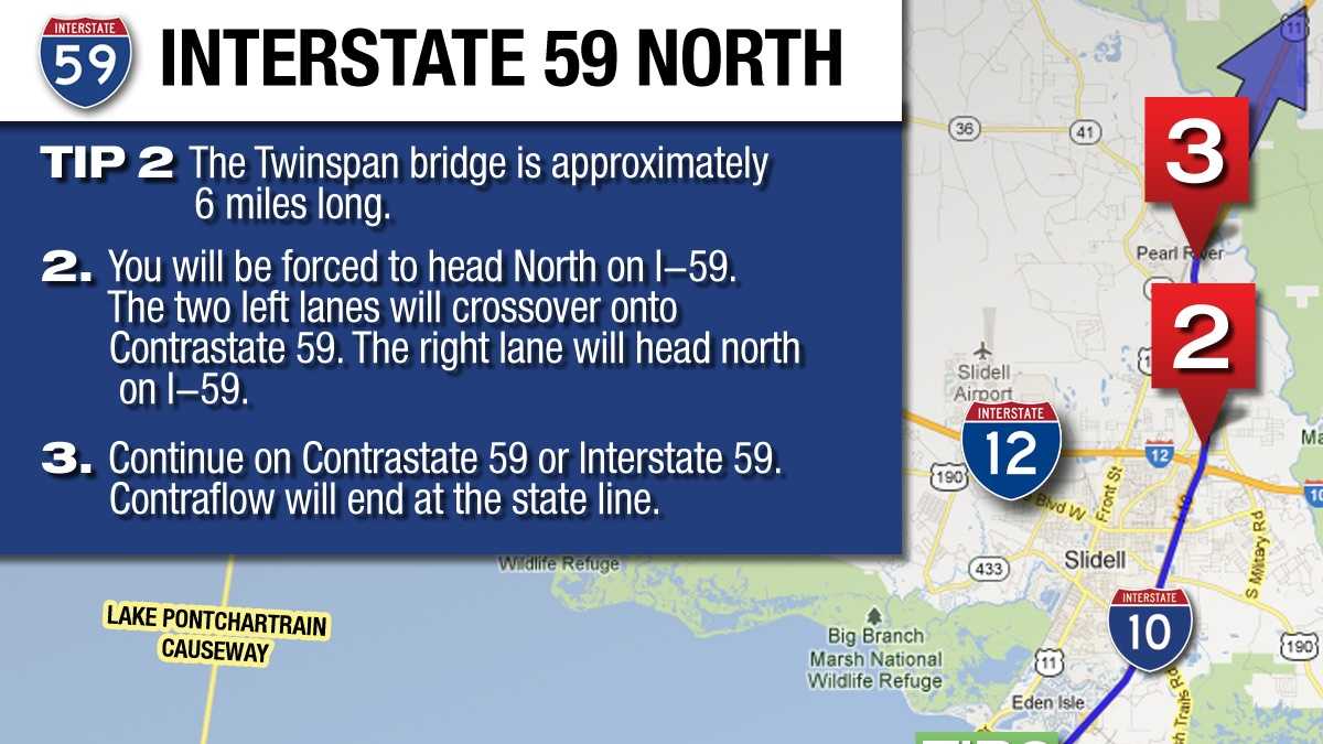 I-59 North Contraflow Maps