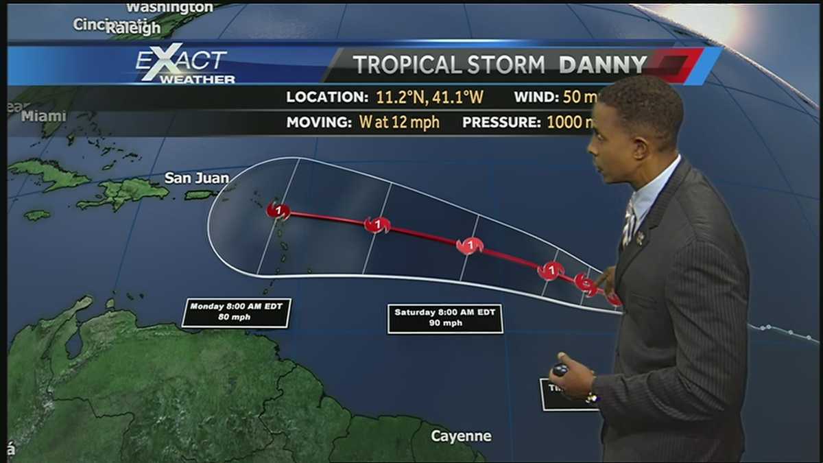 Tropical Storm Danny expected to become hurricane Thursday