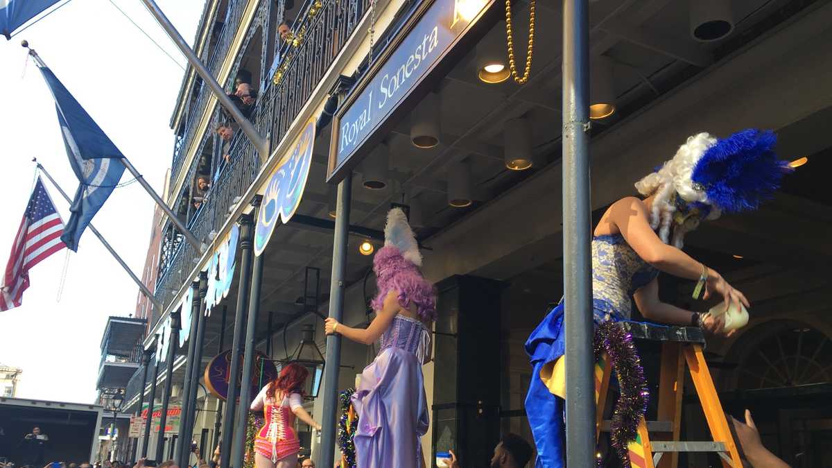 Images: Annual greasing of the poles in the French Quarter
