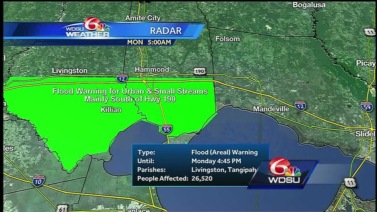 Flood warning extended until 4:45 p.m. for southern Tangipahoa ...