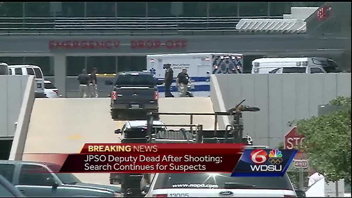 Images: JPSO deputy killed in Harvey; authorities search for suspect