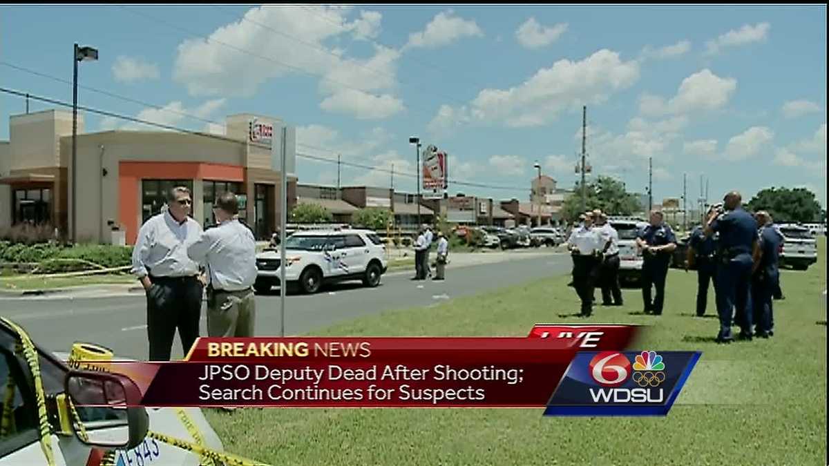 Images: JPSO deputy killed in Harvey; authorities search for suspect