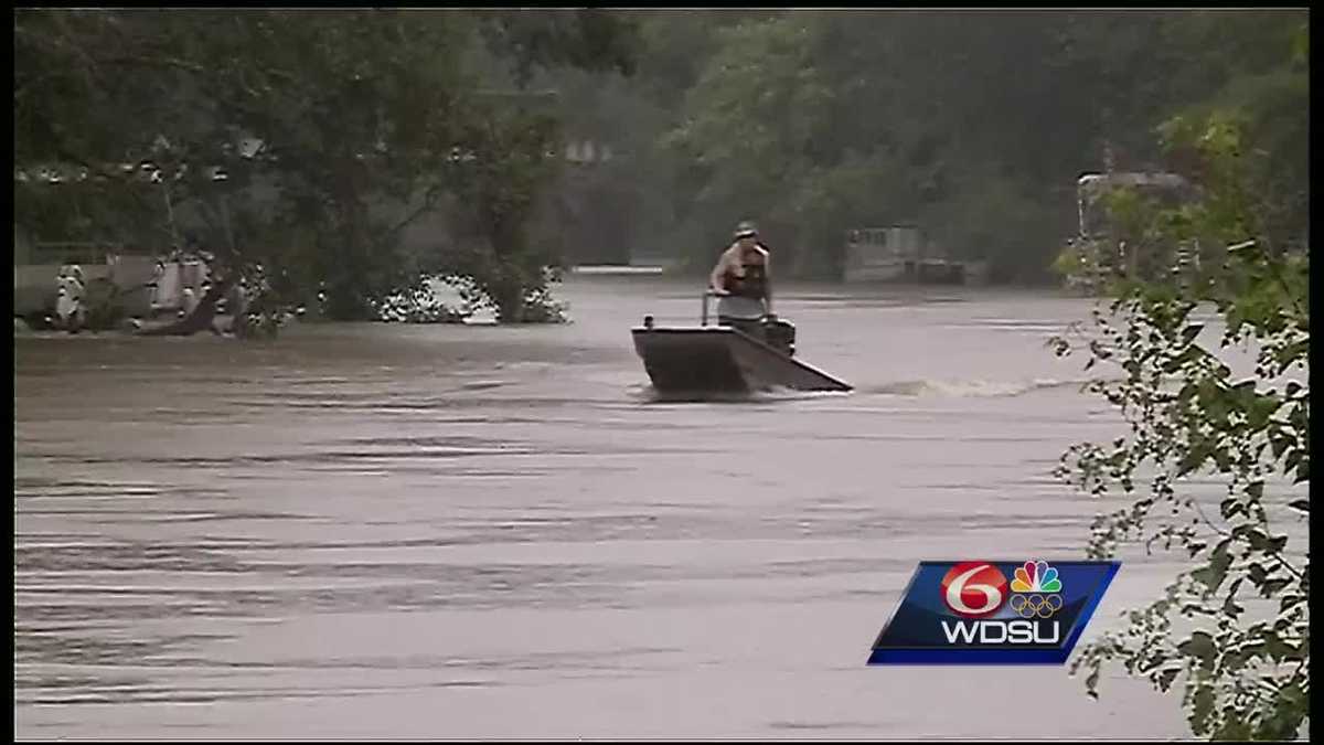 Jefferson Parish emergency personnel assisting flooded areas in Louisiana