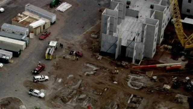 Images: 4 taken to hospital after concrete slab falls Images: 4 taken to hospital after concrete slab falls