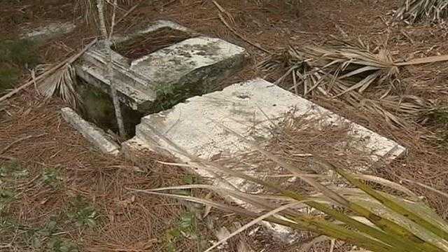 Neglected cemetery left in ruins by vandals