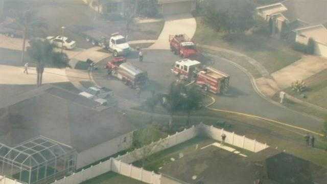 Images: Fire burns near homes in Volusia County